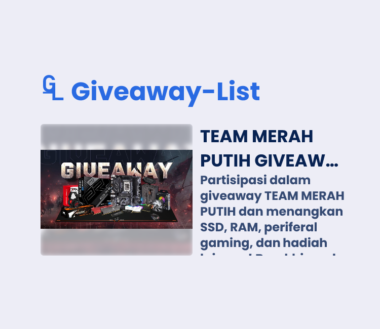TEAM MERAH PUTIH GIVEAWAY - Gleam Giveaway