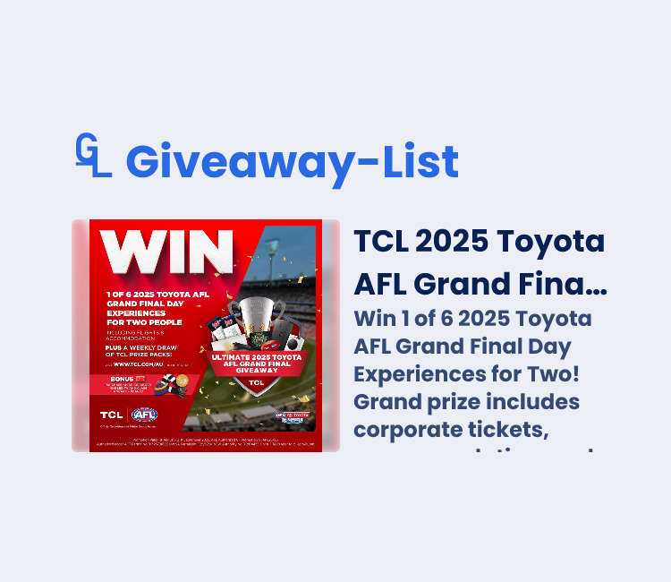 TCL 2025 Toyota AFL Grand Final Tickets Giveaway - Gleam
