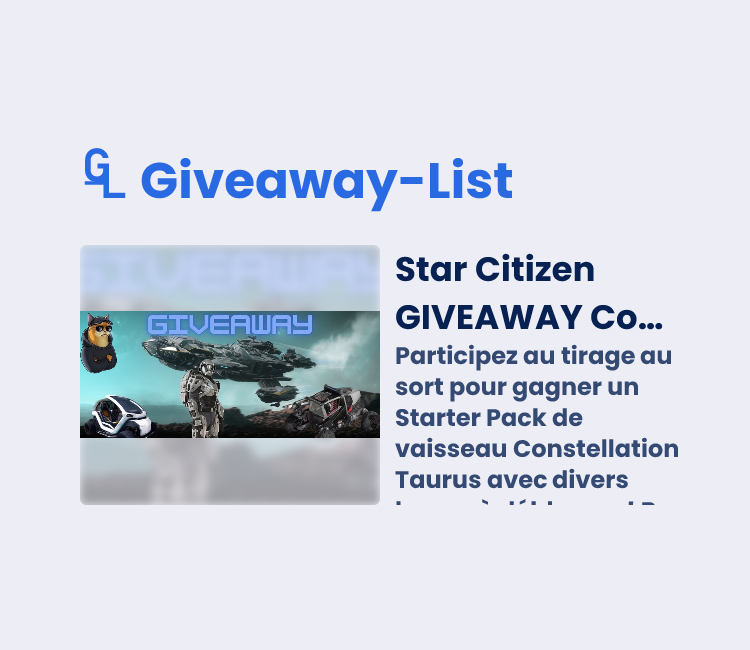 Star Citizen GIVEAWAY Constellation Taurus - Gleam Giveaway