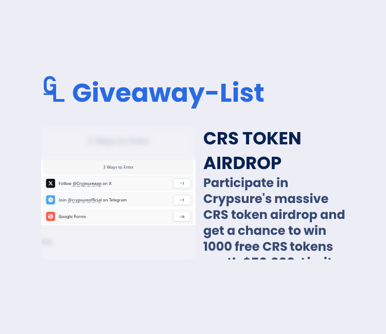 CRS TOKEN AIRDROP - Gleam Giveaway