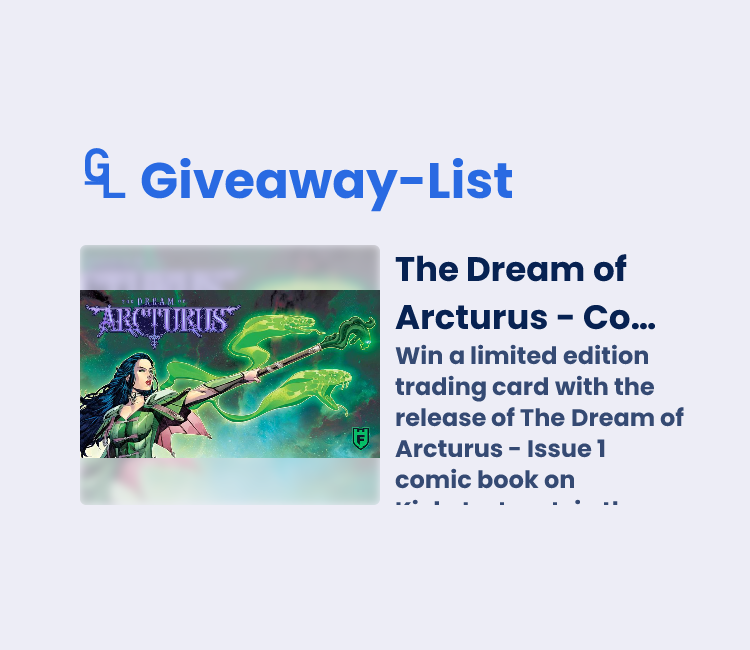 The Dream of Arcturus - Comic Book - Pre-launch - Gleam Giveaway