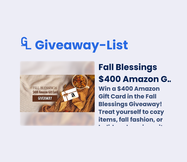 Fall Blessings $400 Amazon Gift Card Giveaway - Kingsumo