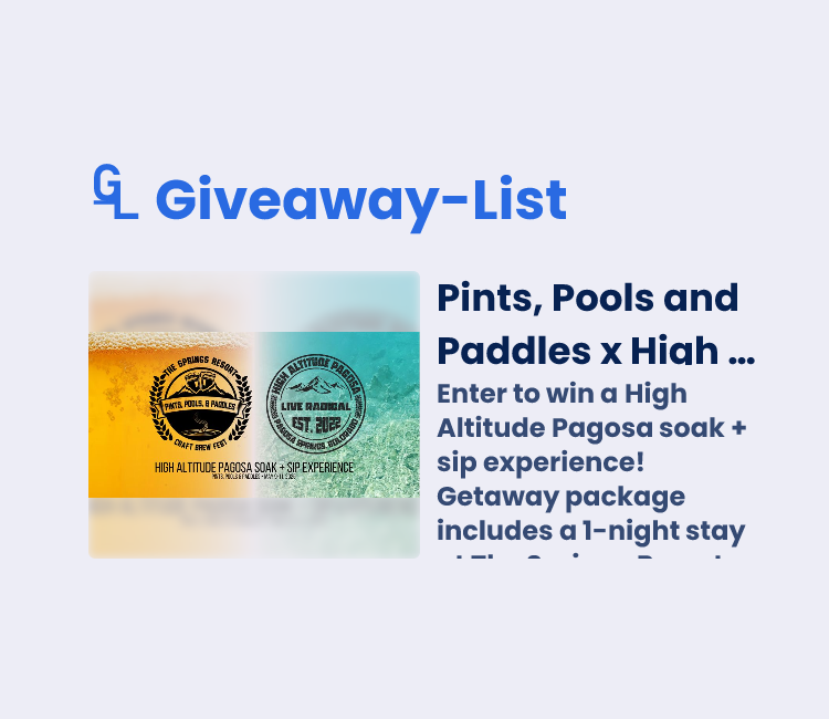 Pints, Pools and Paddles x High Altitude Pagosa Giveaway - Kingsumo