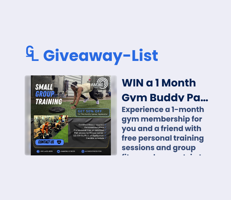 WIN a 1 Month Gym Buddy Pass + Personal Training Sessions! - Kingsumo ...