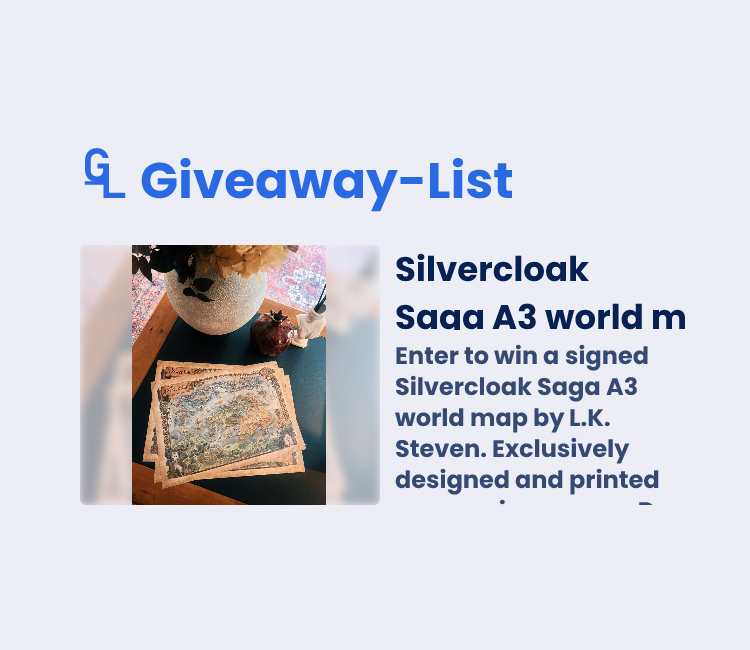 Silvercloak Saga A3 world map – signed by L.K. Steven! - Kingsumo Giveaway