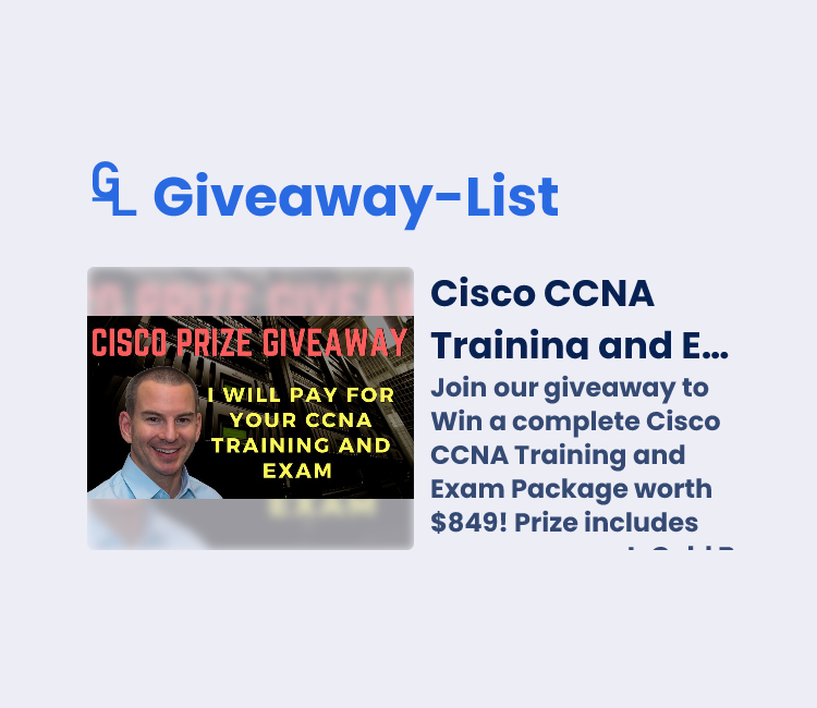 Cisco CCNA Training and Exam Complete Package GIVEAWAY - Kingsumo Giveaway