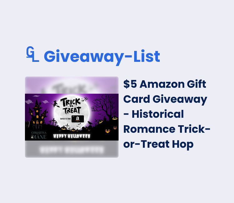 $5 Amazon Gift Card Giveaway - Historical Romance Trick-or-Treat Hop ...