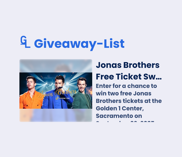 Jonas Brothers Free Ticket Sweepstakes - Kingsumo Giveaway