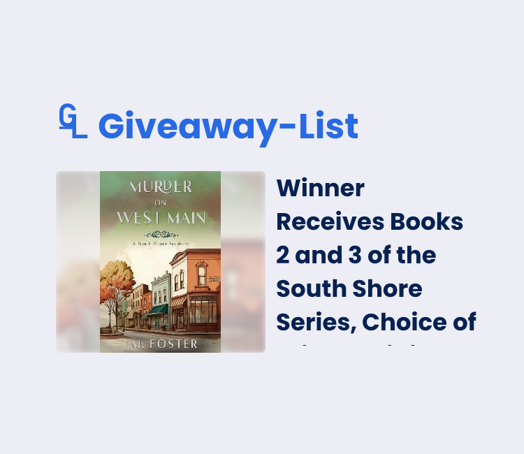 Winner Receives Books 2 and 3 of the South Shore Series, Choice of ...