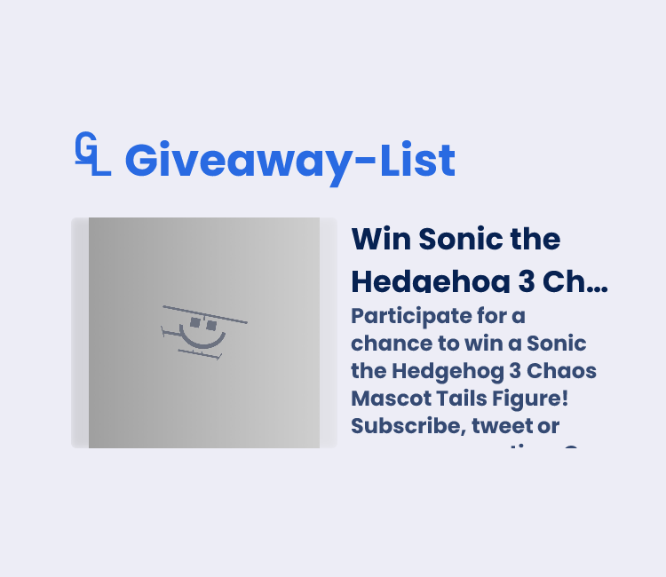 Win Sonic the Hedgehog 3 Chaos Mascot Tails Figure - Rafflecopter Giveaway