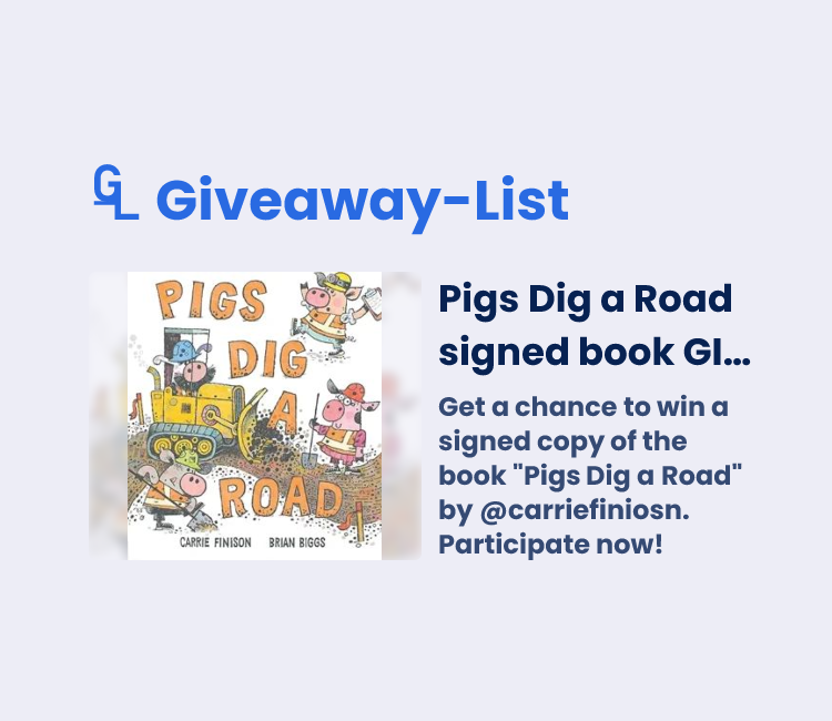 Pigs Dig a Road signed book GIVEAWAY! - Rafflecopter Giveaway