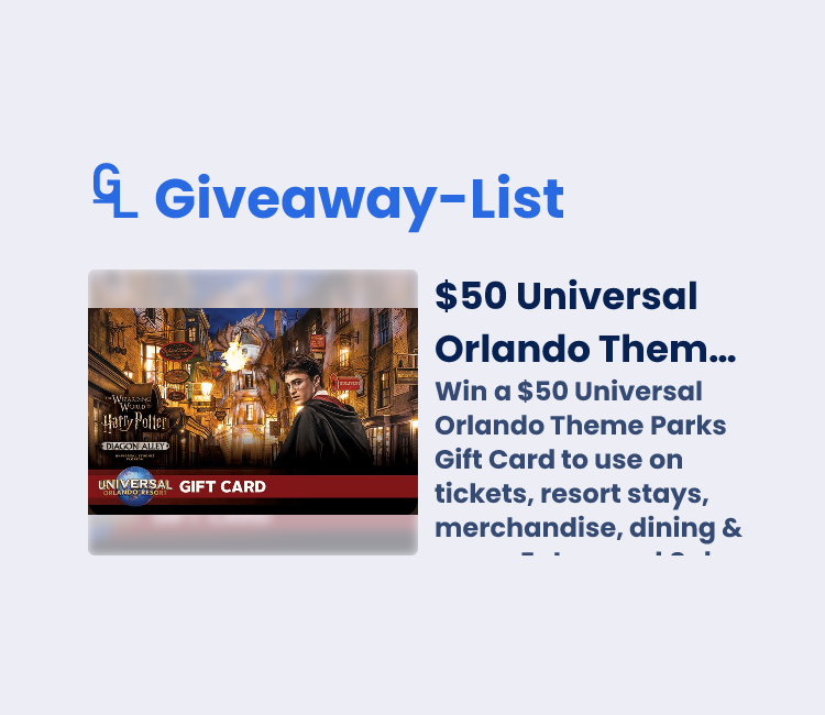 $50 Universal Orlando Theme Parks Gift Card - SweepWidget Giveaway