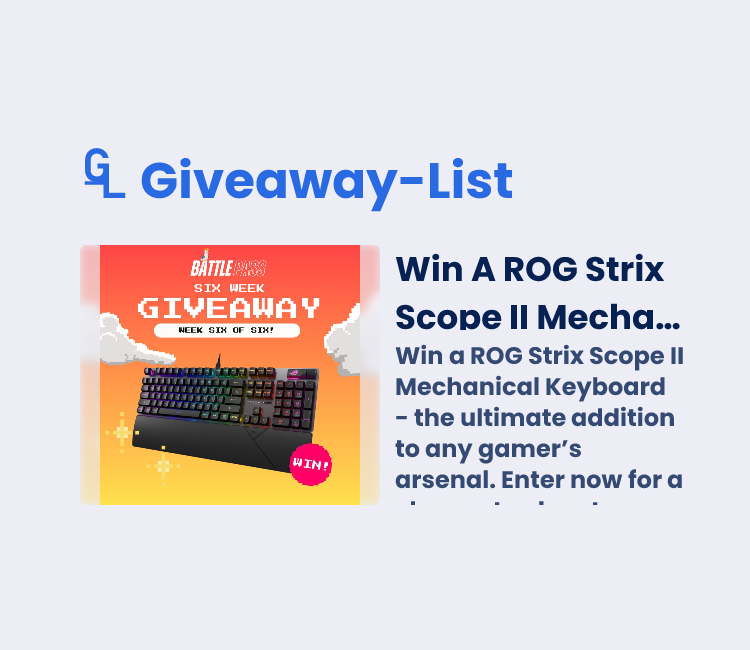Win A ROG Strix Scope II Mechanical Keyboard By BATTLEPASS ...