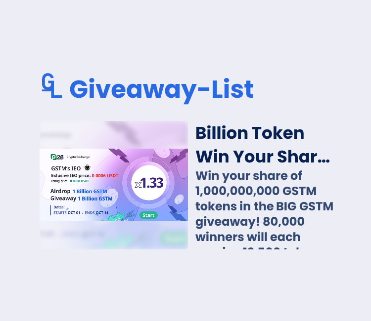 Billion Token – Win Your Share of 1,000,000,000 GSTM Tokens ...