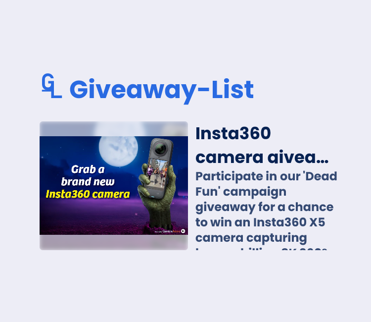Insta360 camera giveaway - SweepWidget Giveaway