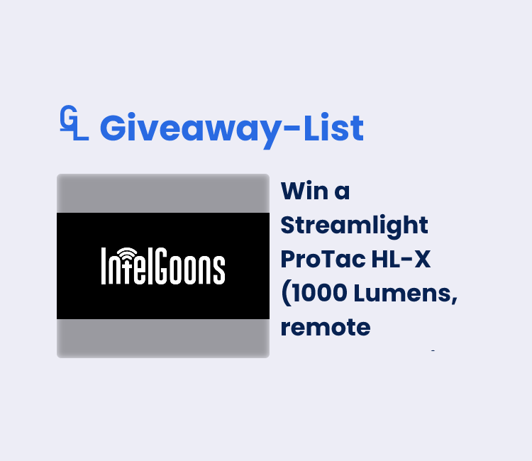 Win a Streamlight ProTac HL-X (1000 Lumens, remote pressure switch ...