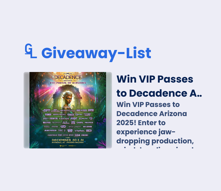 Win VIP Passes to Decadence AZ 2025 - ViralSweep Giveaway