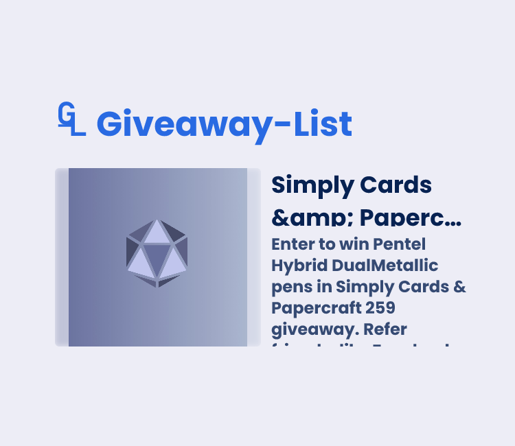 Simply Cards & Papercraft 259 Pentel Competition! - ViralSweep Giveaway