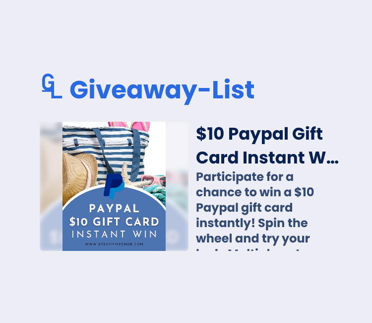 $10 Paypal Gift Card Instant Win! - ViralSweep Giveaway