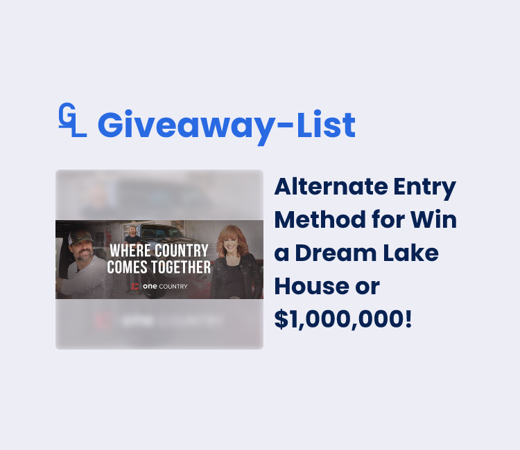 Alternate Entry Method for Win a Dream Lake House or $1,000,000 ...