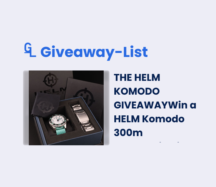 THE HELM KOMODO GIVEAWAYWin a HELM Komodo 300m Automatic Dive Watch + a ...