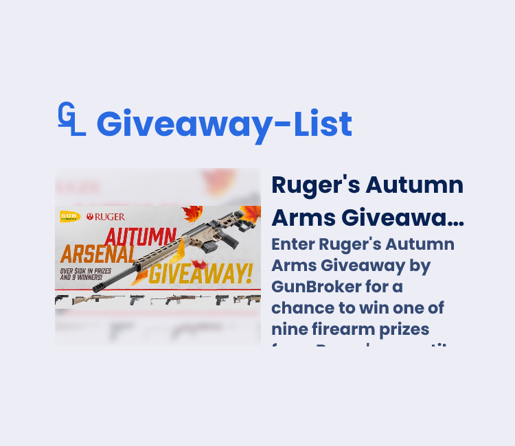 Ruger's Autumn Arms Giveaway by GunBroker! - ViralSweep