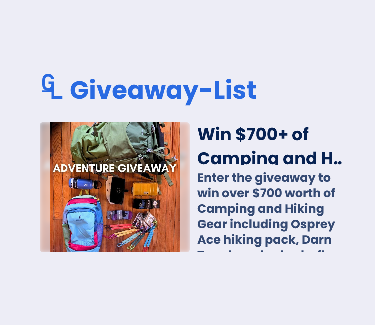 Win $700+ of Camping and Hiking Gear - ViralSweep Giveaway