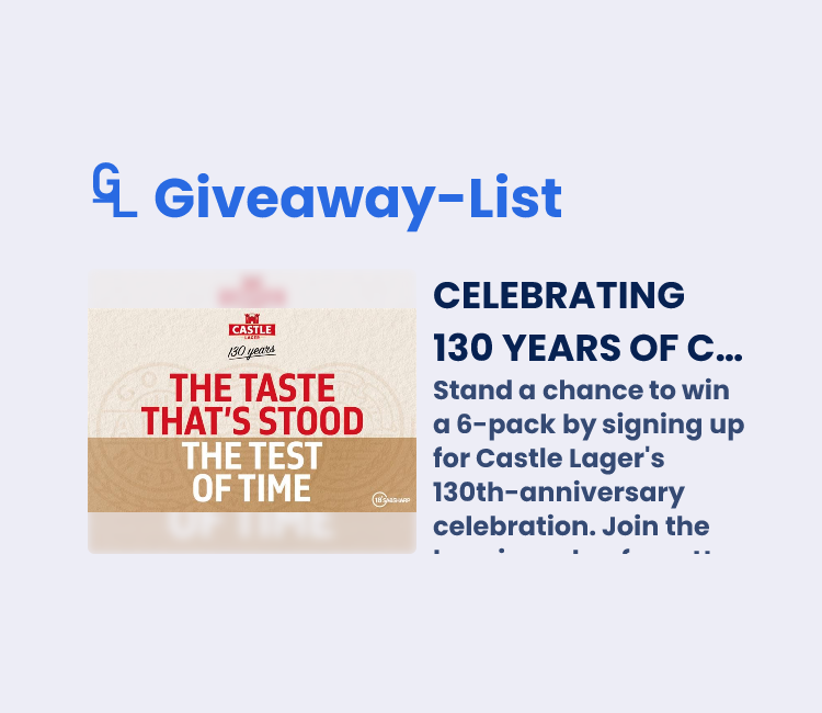 CELEBRATING 130 YEARS OF CASTLE LAGER - ViralSweep Giveaway