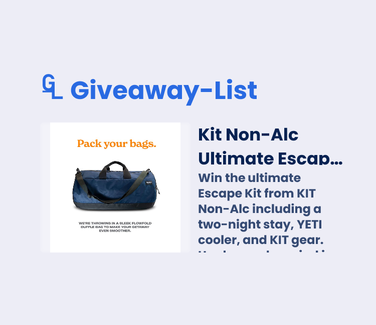 Kit Non-Alc Ultimate Escape Kit - ViralSweep Giveaway