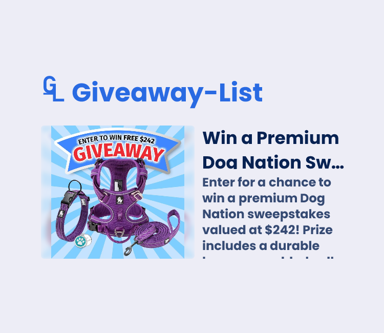 Win a Premium Dog Nation Sweepstakes Valued at $242! - ViralSweep Giveaway