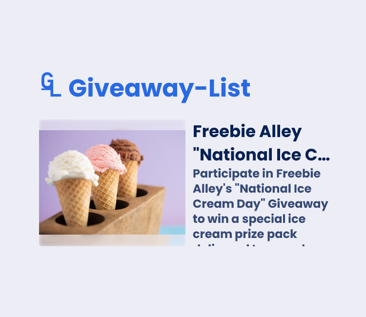Freebie Alley "National Ice Cream Day" Giveaway - ViralSweep